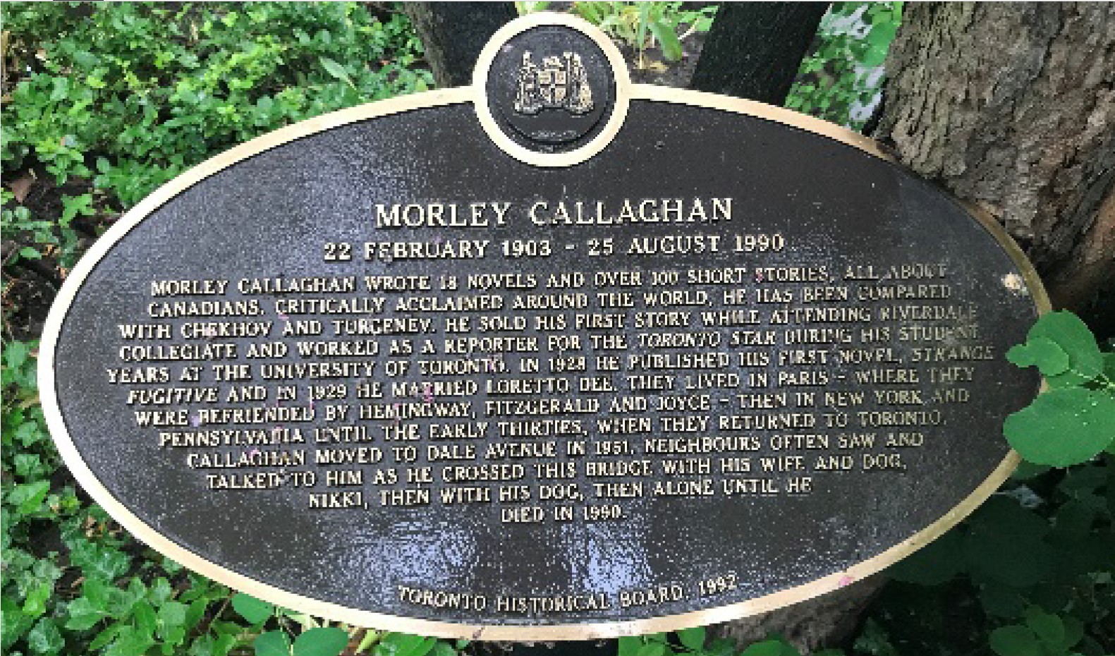 Morley Callaghan – Bloor East Neighbourhood Association